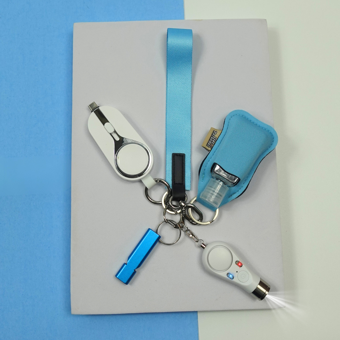 All Blue Night-Time Children's UK Legal Safety Keychain Kits – Get Personal